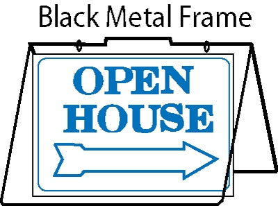 Open House-- Black Frame/Blue Sign HDA-BL – National Stock Sign