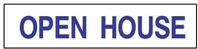 Blue Open House-- MR – National Stock Sign