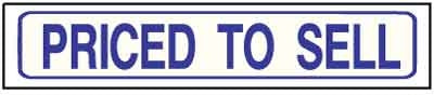 Blue Priced to Sell-- LR – National Stock Sign
