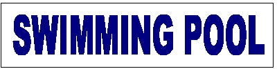 Blue Swimming Pool -- LRCORR – National Stock Sign