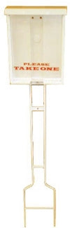 White Brochure Box on Stand -- BB-STAND (Case 6) – National Stock Sign