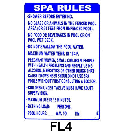 FL4- Florida Spa Sign-- SW24x36 - Minimum Order of 6 pieces. – National ...