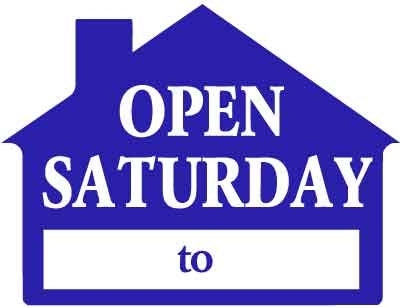 Open Saturday Blue-- H6B – National Stock Sign