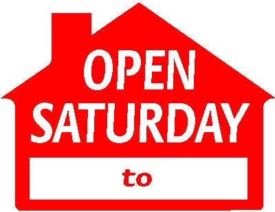 Open Saturday __To__ Red-- H6 – National Stock Sign