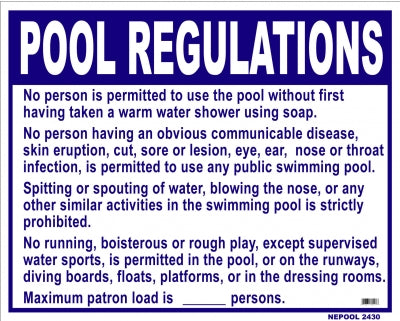 Nebraska Pool Sign NEPOOL 2430 – National Stock Sign
