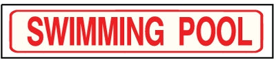 Swimming Pool-- LR – National Stock Sign