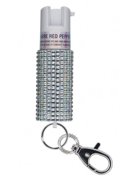 White Jeweled Pepper Spray - JHC – National Stock Sign